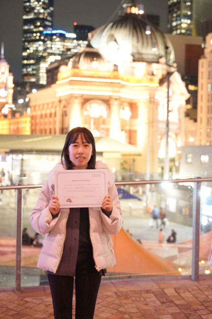KUBO Haruka won the CCDC Poster Prize | INTERACTIVE MATERIALS SCIENCE CADET
