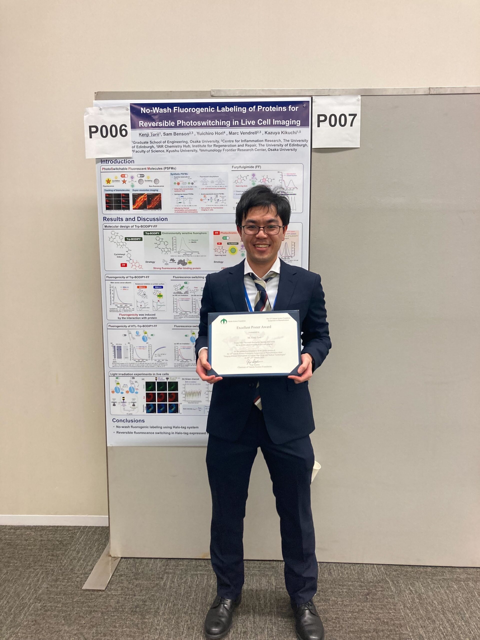 TORII Kenji won the Excellent Poster Award | INTERACTIVE MATERIALS ...